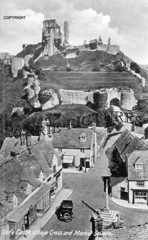 Corfe Castle, Village Cross and Market Square c1940 • V&E Prints